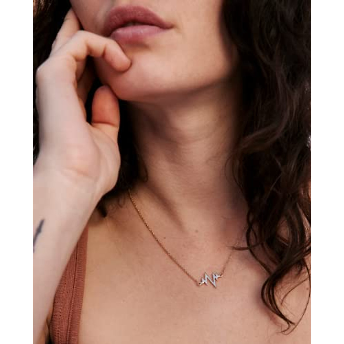 Bryan Anthonys There in a Heartbeat 14k Gold Necklace for Women, Pendant, Adjustable Length