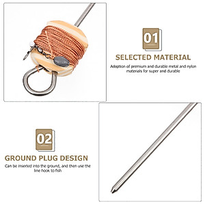 GAFOKI Outdoor Bait Freshwater Soft-shelled Saltwater Hooks Tools Turtle Catfish Line Multipurpose Accessories Catching Hook Wire Inserted with for Professional Baits Angling Octopus