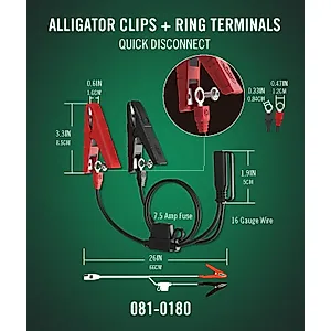 Battery Tender 800mA 12V Weather Resistant Battery Charger and Maintainer - Marine and Automotive Smart Fully Automatic for Boats Watercraft - Selectable Lead Acid Lithium - 022-0150-DL-WH