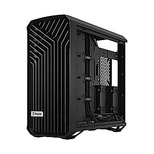 Fractal Design Torrent Black - Solid Side Panel - Open Grille for Maximum air Intake - Two 180mm PWM and Three 140mm Fans Included - Type C - ATX Airflow Mid Tower PC Gaming Case