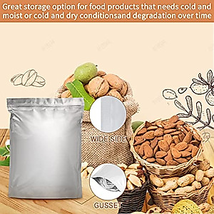 100 Packs Reusable Mylar Bags with Oxygen Absorber 1 Gallon( 9.44 Mil,10"x14" 6"x9" 4.3"x6.3" ) Mylar Bags for food storage for Grains, Wheat, Rice, Legumes, Meat Long Term Food Storage Home Organization