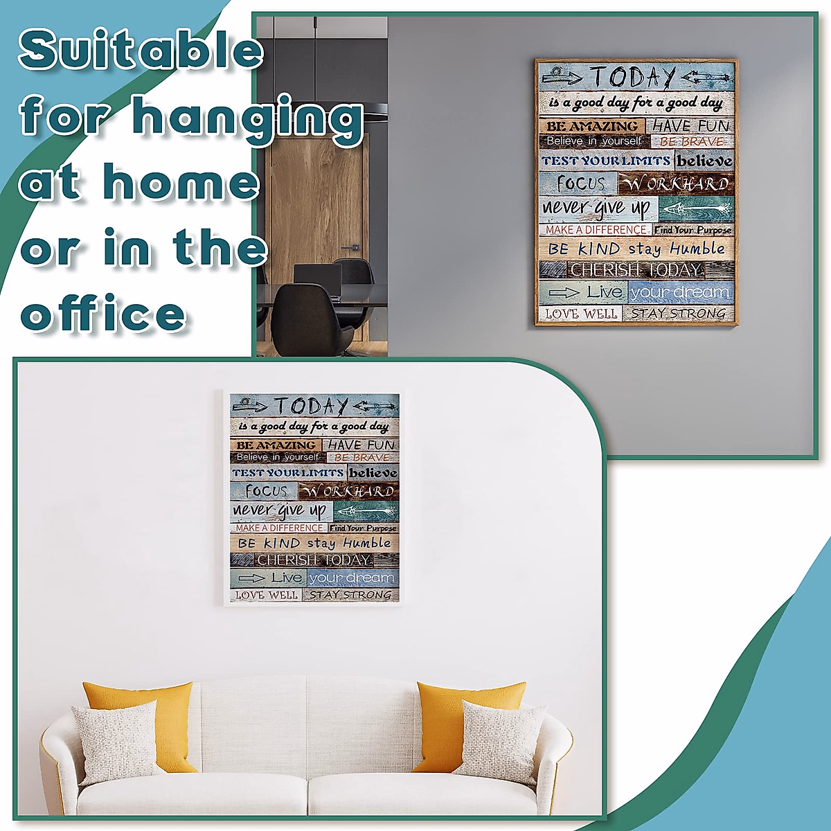 Minatee Excitation Language Inspirational Diamond Art Painting Kits for Adults 5D DIY Kits Diamond Art Painting Crafts for Adults Beginner Home Wall, 14 x 18 Inch