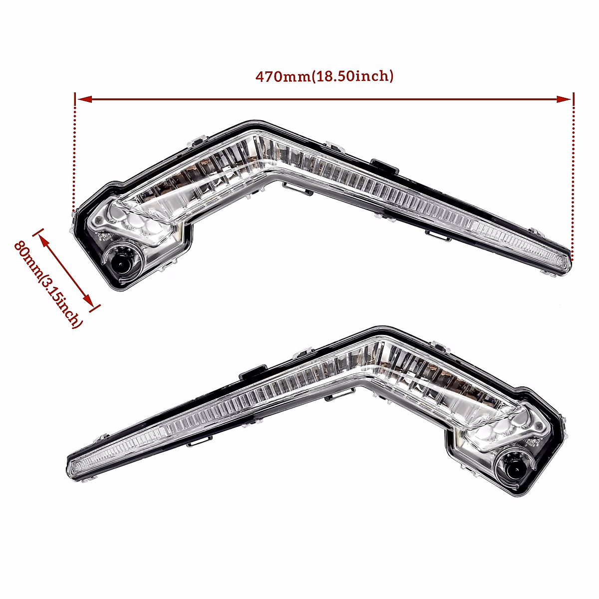 LDETXY Turn Signal Lights Front LED Fang Lights Signature Light Assembly for Can-Am Maverick X3 XDS XRS Max Turbo R Trail Sport 2017-2024 Accessories(2PCS, Replace #710004994, 710004995)