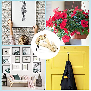 10Pcs Heavy Duty Picture Hangers with Nails, Kinxuanda Professional Picture Hanging Hooks Support up to 100lbs, Premium Hanging Hardware for Clock, Mirror, House Decoration