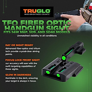 TruGlo TG131MPT TFO Handgun Pistol Laser Sight Accessories Set with TRIDOT Aiming System, Compatible with Smith & Wesson M&P, SD9 and SD40 Models