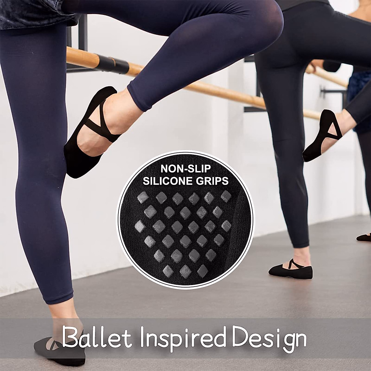 Diu Life Grip Socks Yoga Socks with Grips for Women Non Slip, Pilates, Workout, Pure Barre, Ballet, Dance, Hospital Socks