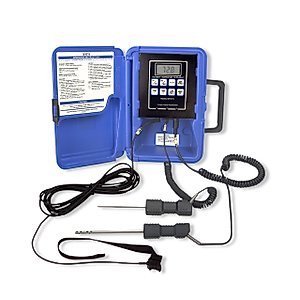 COOPER Cooper-Atkins SRH77A-E 1 and 2 Zone Temperature/Humidity Thermistor Instrument with 1075 General Purpose Puncture Probe, 4011 Pipe Strap Probe and 5028 Humidity Probe, -40°F to 300°F Temperature Range
