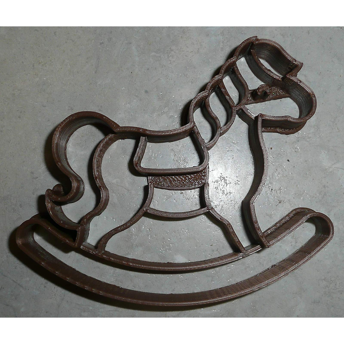 YNGLLC Horse-Shaped Cookie Cutter, Baby Shower Theme, Brown, Made in USA, 1 Piece