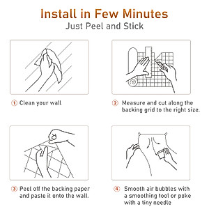 Beautysaid Wallpaper Peel and Stick Floral：Boho Textured Wall Paper for Bedroom Bathroom Renter Friendly Waterproof Pink Watercolor Modern Wallpaper for Kitchen Cabinet(Black,17.5x118 inch)