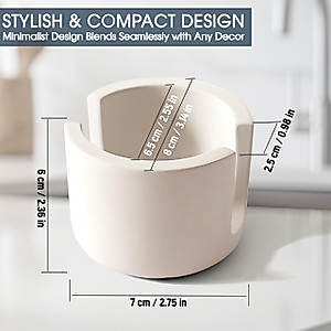 MOPHONICHOME Sponge Holder For Kitchen Sink, Kitchen Sink Sponge Holder - Quick Drying Stone Sponge Holder, Diatomaceous Earth Sponge Holder (3.14x2.75x2.36 inches, Cream)