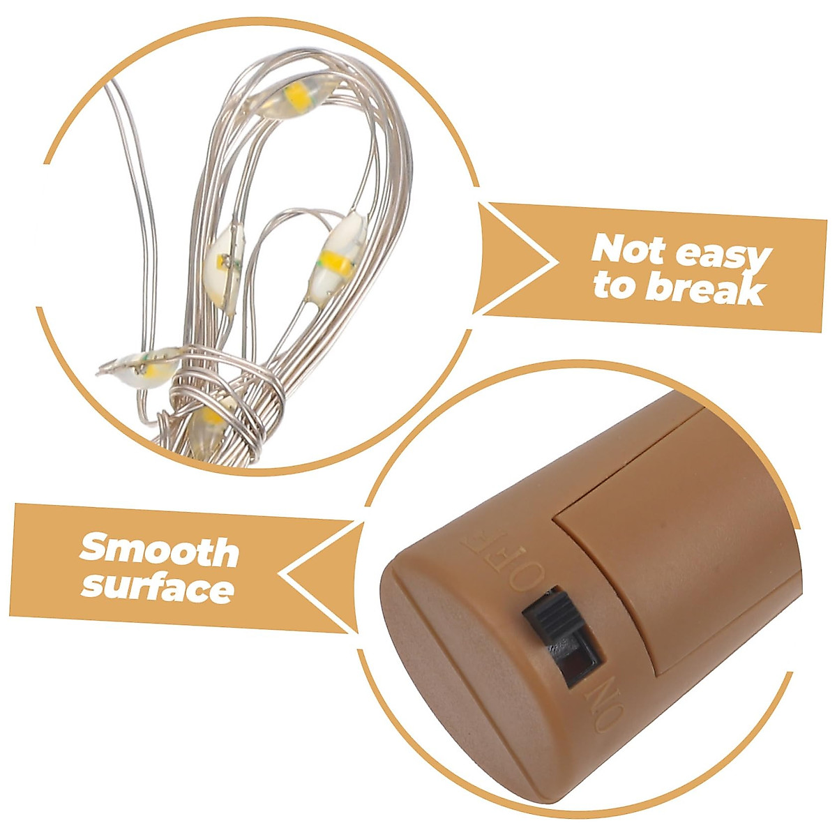 IMIKEYA 6 Pcs Cork String Lights Party Atmosphere Lamp Garden Light Decor Outdoor Light Decorative Light Party Light