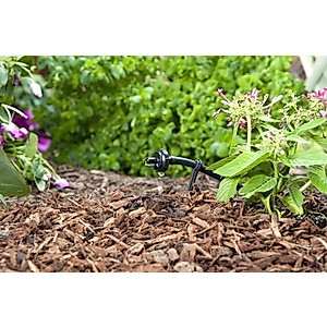 One Stop Outdoor Drip Irrigation 1 GPH PC Button Drip Emitter - Professional Quality Pressure Compensating Barb Dripper (100)