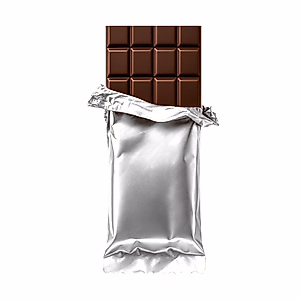 Foilman - Heat Seal Bags {Metallized} For Chocolate Bar Wrapping - Actual bags size 3 x 6 3/8 - Fits Bar Size 2.25 x 5.5 Inches (100 Pack) (Silver)
