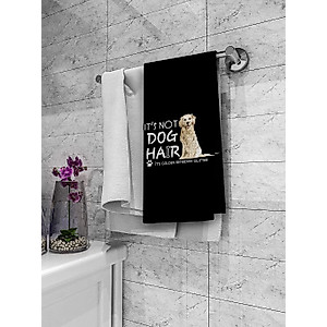 Dibor It’s Not Dog Hair It’s Golden Retriever Glitter Kitchen Towels Dish Towels Dishcloth,Funny Dog Decorative Absorbent Drying Cloth Hand Towels Tea Towels for Bathroom Kitchen,Dog Lovers Gifts