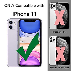 TENOC Phone Case Compatible for iPhone 11 Case, Clear Back Cover Bumper Cases for 11 6.1-Inch, Black