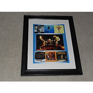 Nirvana 6 Album Cover Poster 1989-2009 Framed Print Nevermind, In Utero, Bleach 14"x17"