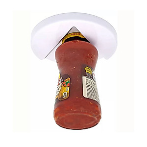 ZHAWK Kitchen Jar Opener | The Under Cabinet Lid Opener – Easy Grip, One Handed Jar & Bottle Opener for Weak Hands & Seniors with Arthritis | Effortless Jar Opener (Plastic - Design #1)