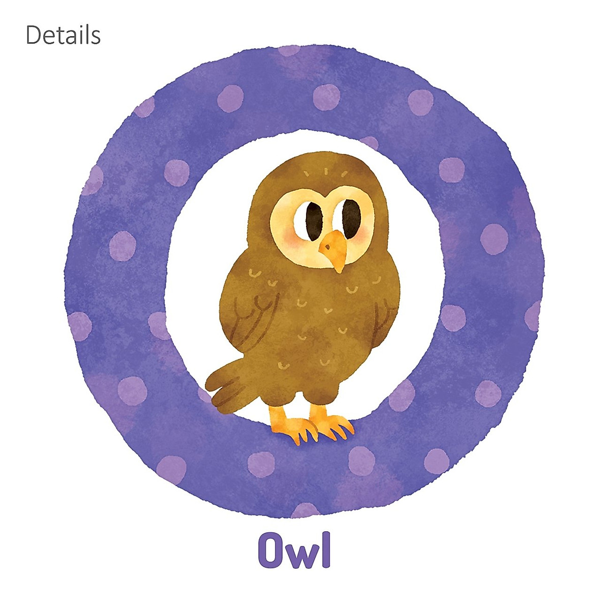 DECOWALL DS8-1608 Watercolour Animal Alphabet ABC Kids Wall Stickers Decals Peel and Stick Removable for Nursery Bedroom Living Room Art murals Decorations