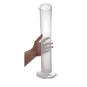 EISCO Graduated Cylinder, 1000mL - Class B Tolerance - Octagonal Base - Polypropylene Plastic - Industrial Quality, Autoclavable