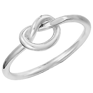 Kinzie Fashion .925 Sterling Silver Love Knot Knuckle Ring, Size 3