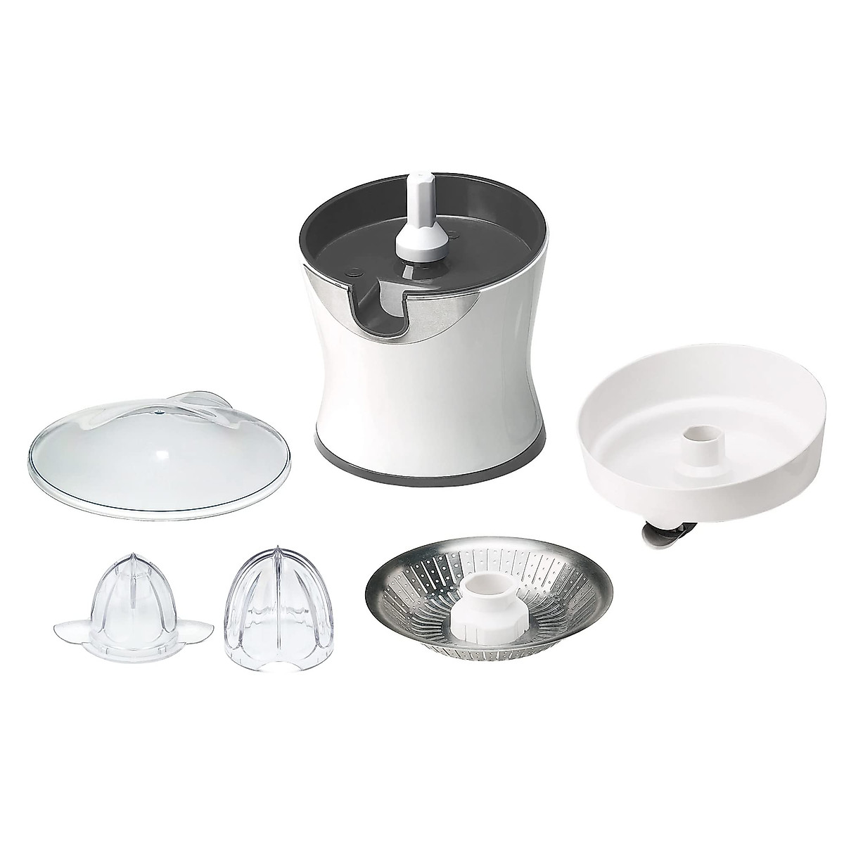 Tribest CitriStar CS-1000 Citrus Juicer, Electric Juicer for Oranges and Lemons with Stainless Steel Strainer and Spout White