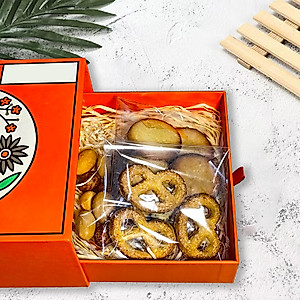 Cookie Bags for Gift Giving, Self Sealing Cellophane Bags 4x4 Inches, 100 PCS Clear Resealable Cellophane Bags Self Adhesive Individual Christmas Cookie Bags for Packaging Candy,Treat,Snacks and Favor