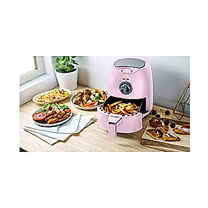 Bella 2-Quart Electric Air Fryer, Pink Matte