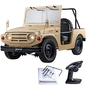 Fms 1/6 Jimny LJ10 RC Crawler 4WD 15KM/H Official Licensed Model Car Hobby Grade Remote Control Vehicle with LED Lights 4-Ch 2.4GHz Transmitter Included for Boys and Adult…