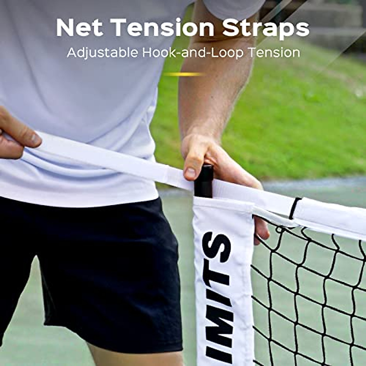 niupipo Pickleball Paddles/Pickleball Net - Pickleball Paddle Set of 2 w/Fiberglass Surface & 2 Durable Overgrips, Portable Pickleball Net System with Metal Frame Stand & Carrying Bag, Great for Fun