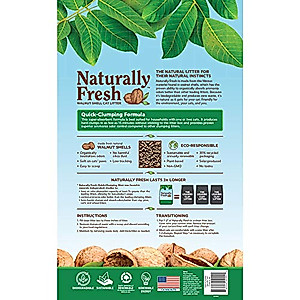 Naturally Fresh Cat Litter - Walnut-Based Quick-Clumping Kitty Litter, Unscented , 26 lb (23001)