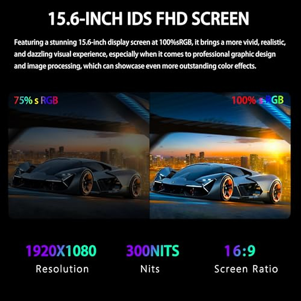 Morostron Win11 Laptop Computer, 15.6 Inch N5095 Quad core 16GB RAM 512G SSD, FHD 1920 * 1080 IPS Display Notebook PC, Backlit Keyboard, Finger Print Touch ID, AC WiFi,All-Metal Body