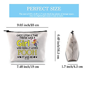 GJTIM Movie Inspired Pooh Bear Travel Bag Pooh Bear Accessories Pooh Zipper Pouch for Bear Lovers (Loved Pooh Bag)