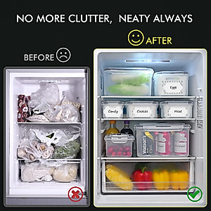 HOTEC Portable Handle Food Storage Container Setwith Lids, 5 pieces Large Fruit Containers with Removable Colander, BPA Free Gas Vent for Keep Foods Fresh
