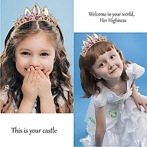 Velscrun Girls Rapunzel Crown, Crowns for Girls, Princess Crown for Girls, Girls Tiaras Headband, Girls Crown Princess Tiara, Multicolored Crown Headbands for Birthday Party and Halloween Cosplay