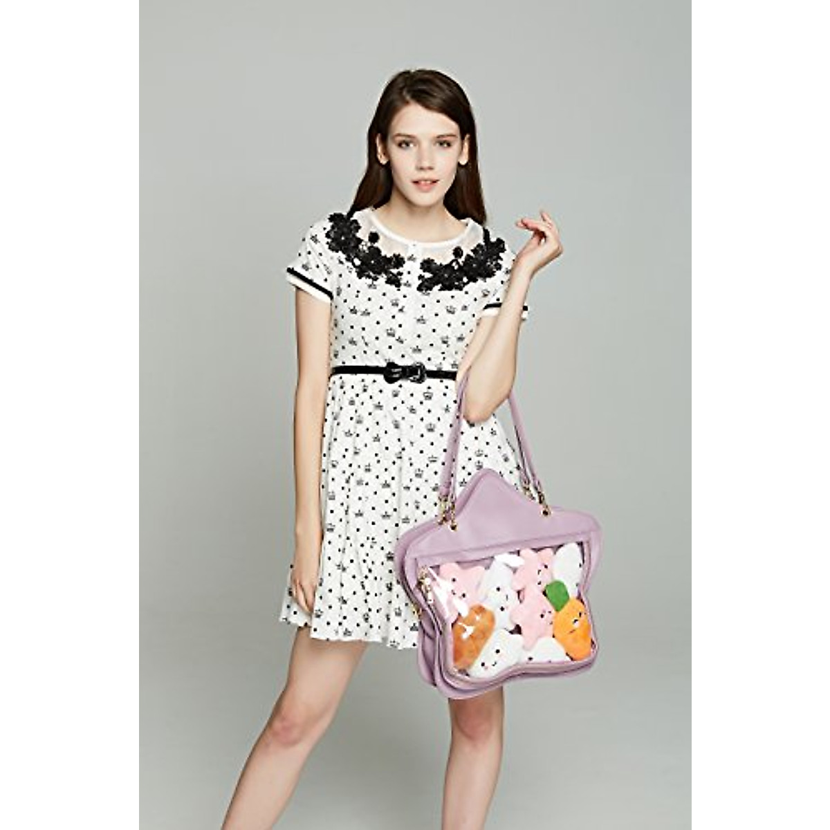 Ita Bag Heart Purse Kawaii Backpack Ita Bag Crossbody Clear Bag Star Crossbody Bags Ita Heart Bag Kawaii Wallet Lolita Bag Kawaii Bag Transparent Backpacks Cute Bag Japanese School Bag Anime Bag