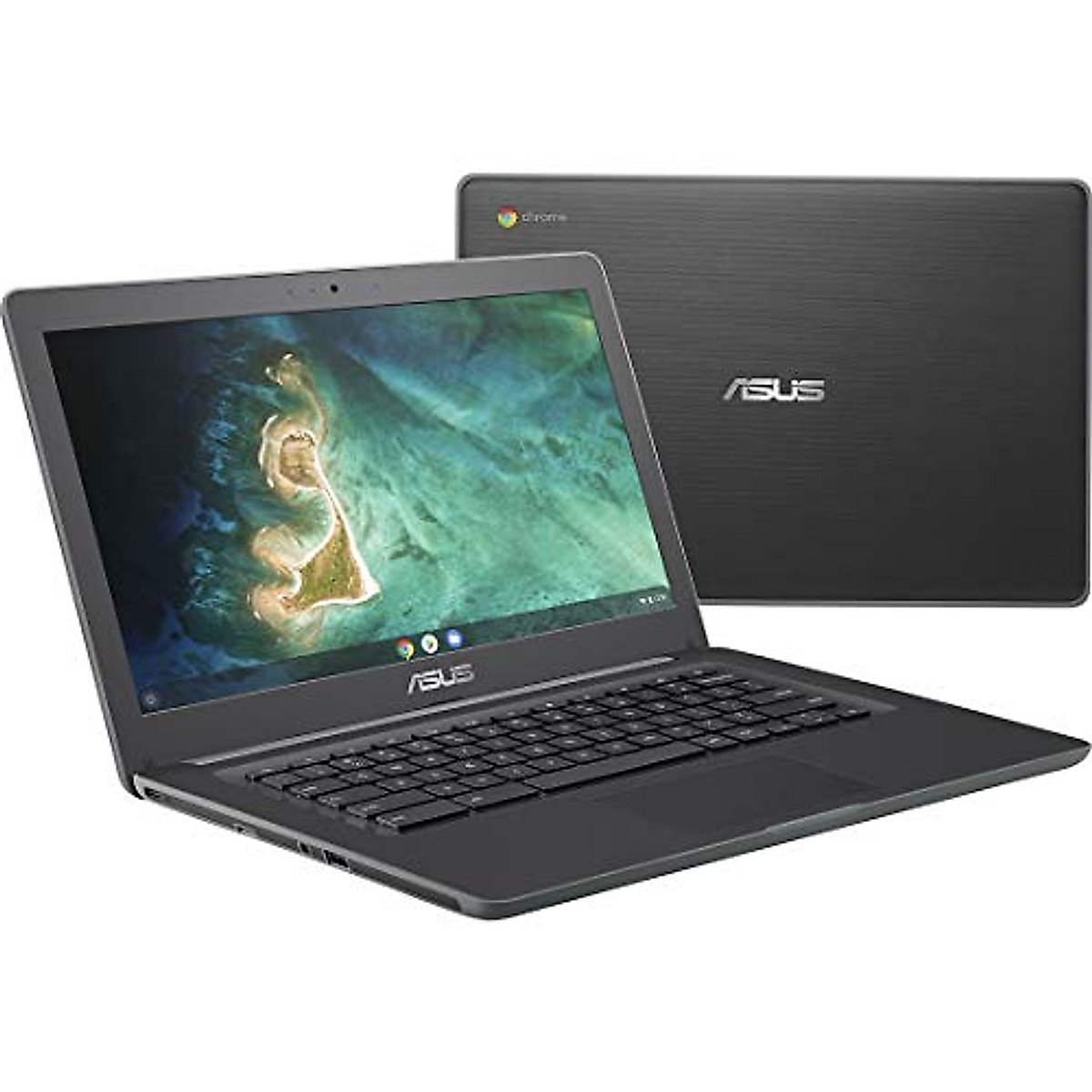 ASUS Chromebook C403NA-YS02 14.0 inch Intel Celeron N3350 1.1GHz/ 4GB LPDDR4/ 32GB eMMC/ USB3.1/ Chrome OS Notebook (Dark Grey)