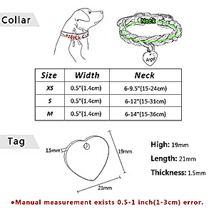 Leather Dog Collar Braided Dog Puppy Cats ID Collar with Name Personalized Engraved for Small Medium Dogs Free Bell (Color : Blue Size : XS Code)