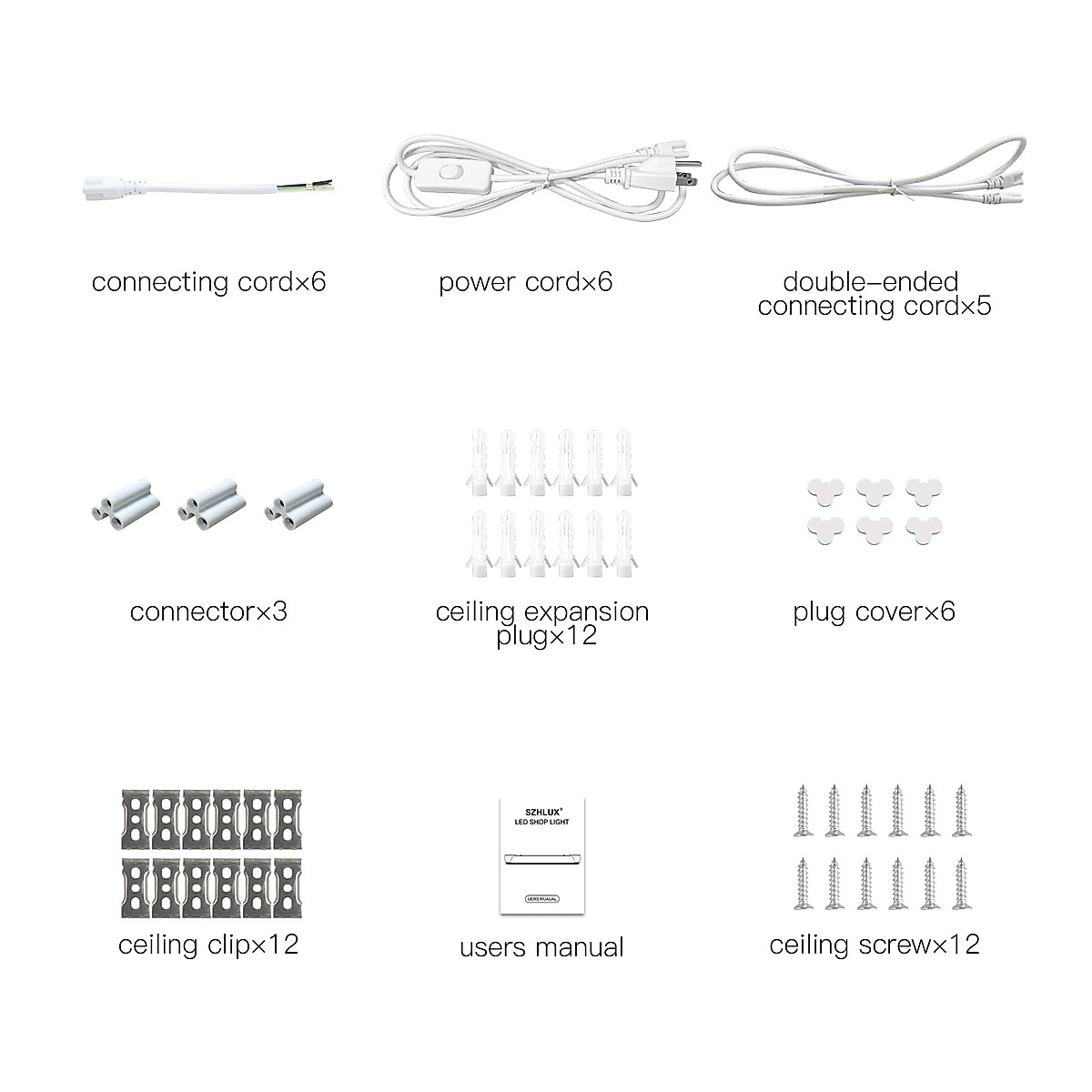 EPESTOEC 4FT LED Shop Light,6300LM,42W,6500K Super Bright White,V Shape Integrated T8 LED Tube Light,High Output Linkable Shop Lights