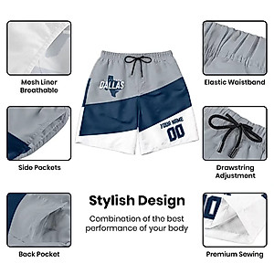 Custom Beach Shorts Football City Summer Casual Swim Trunks Beachwear Pants Add Name Number Personalized Gifts for Men Youth