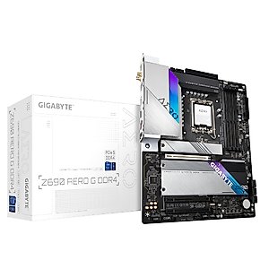 GIGABYTE Z690 AERO G DDR4 (LGA 1700/ Intel Z690/ ATX/ DDR4/ Quad M.2/ PCIe 5.0/ USB 3.2 Gen2X2 Type-C/ WiFi 6/ Intel 2.5 GbE LAN/ Motherboard)