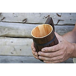 Etno Motif Handmade Beer Mug Wooden Tankard Beer Stein Alder Wood Beer Mug - Great Gift Idea