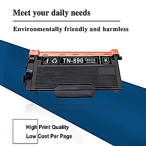 3-Pack Black TN-890 Ultra High Yield Toner Cartridge Compatible TN890 Replacement for Brother HL-L6250DW L6400DW L6400DWT MFC-L6750DW L6900DW Printer.