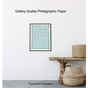 God Wall Decor - Religious Gifts for Women, Girls - Faith Wall Decor - Christian Gifts for Women - Church Decorations - Inspirational Quote Wall Decor - Catholic Gifts Women - Grateful Wall Art Sign