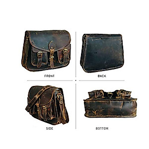 Ruzioon buffalo Leather Crossbody Purse Women Shoulder Bag Satchel Ladies Travel Purse Genuine Leather