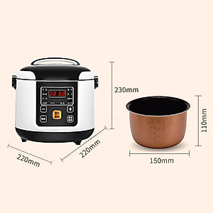 Generic Rice Cooker for Car Travel Rice Cooker 2L Multifunction Small with Steaming Tray Vehicle RV Trip Electric Rice Cooker, 24V for Trunks, 22cmx22cmx23cm