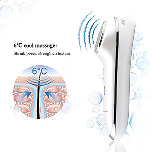 TOUCHBeauty Hot & Cold Facial Massager - Handheld Vibration Skin Rejuvenating Relaxation Device for Smoother Tighter Face, Skincare Warming & Cooling Beauty Tool for Women