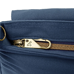 Travelon Anti-Theft Courier Saddle Crossbody, Navy, 9 x 7 x 2.25
