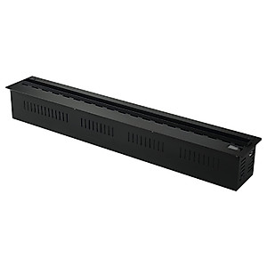ARZARF Water Vapor Fireplace 47.2" in-Wall Recessed Electric Fireplace Stainless Steel Metal Panel 3D Touchable Simulation Flame ​Low Noise ​(Black) Electric Fireplace Stove