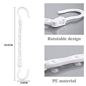 Space Saving Hangers, 8 PCS 5 Holes Plastic Closet Organizers and Storage Shirt Organizer for College Dorm Room
