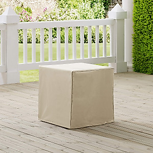 Crosley Furniture Patio Furniture Covers, Waterproof Outdoor Side Table Cover for Backyard, Deck, Tan